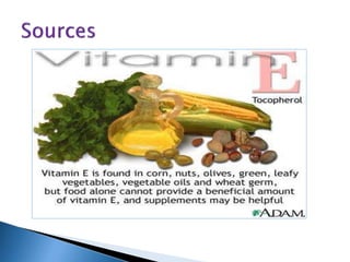 Vitamin A and vitamin E deficiency diseases | PPT