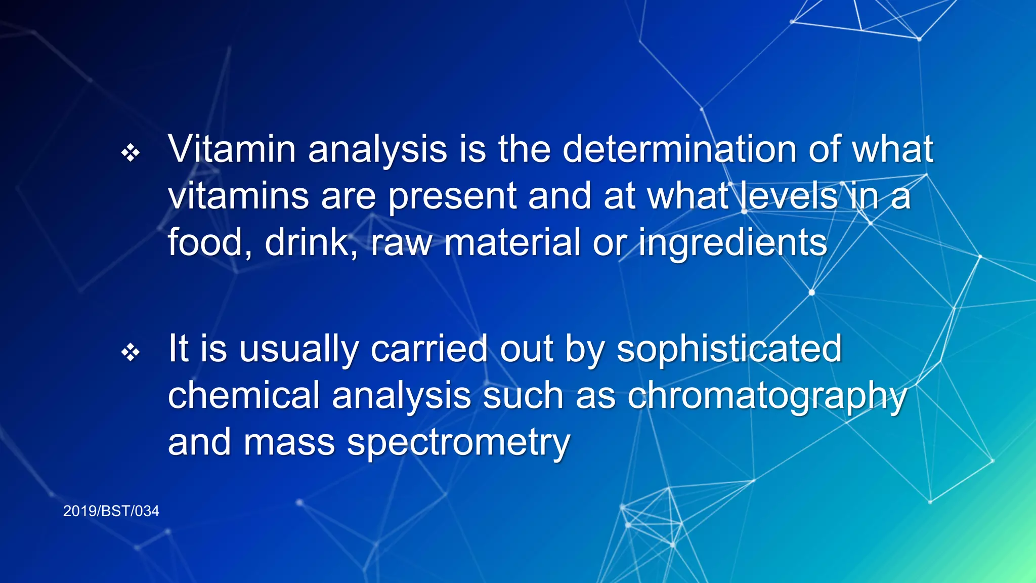 Vitamin Analysis in Food | PDF
