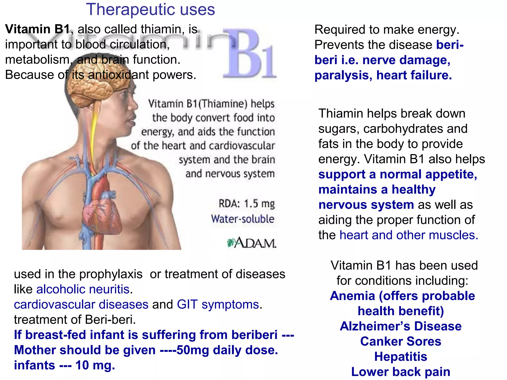 VITAMIN B1 [THIAMINE] MEDICINAL CHEMISTRY BY P. RAVISANKAR [ SOURCE ...