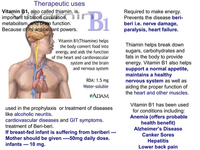 VITAMIN B1 [THIAMINE] MEDICINAL CHEMISTRY BY P. RAVISANKAR [ SOURCE ...