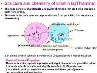 VITAMIN B1 [THIAMINE] MEDICINAL CHEMISTRY BY P. RAVISANKAR [ SOURCE ...