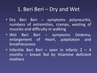 VITAMIN B1 - THIAMINE Functions, Food Sources and Deficiency | PPT