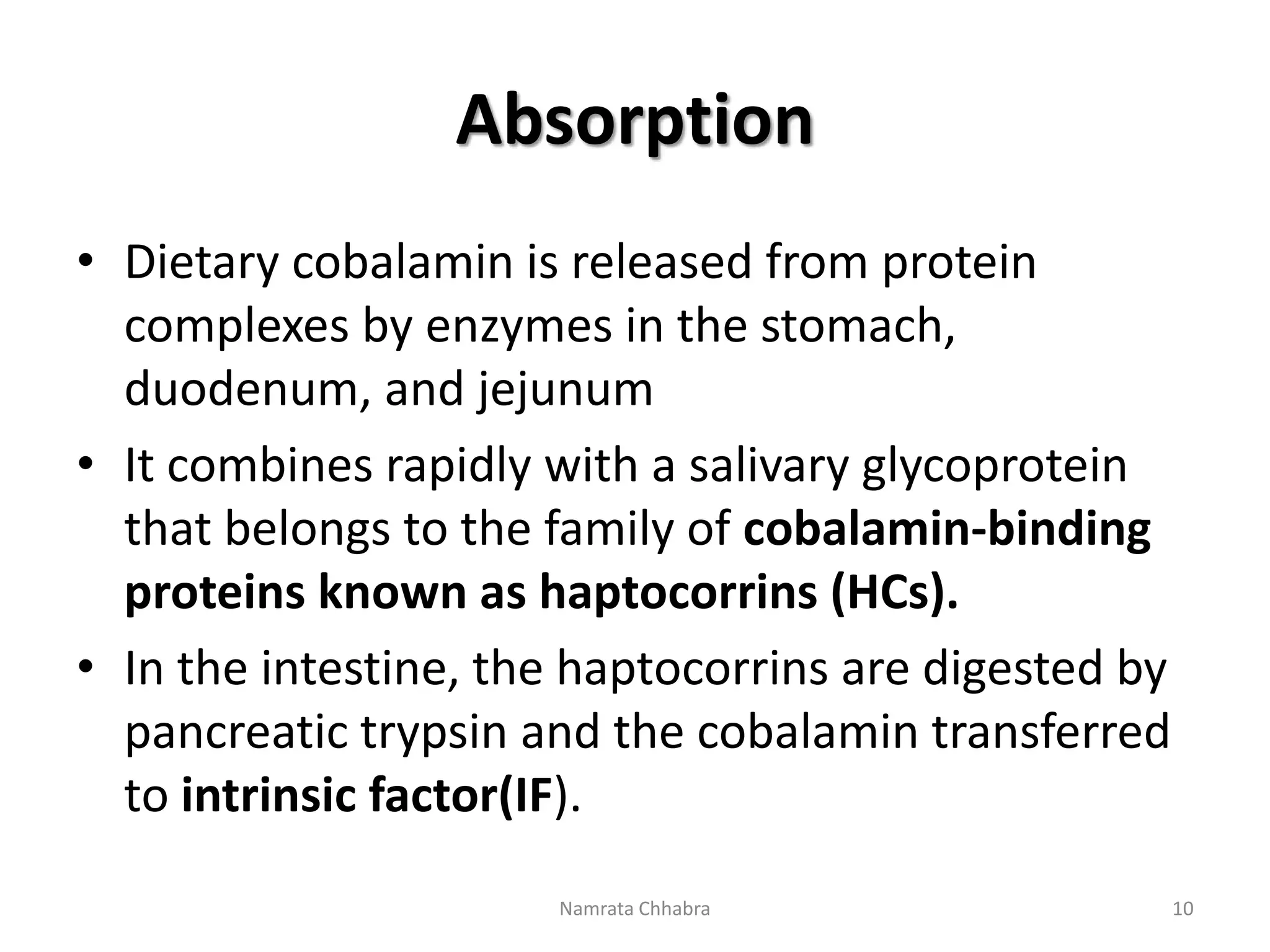 Vitamin B12- Chemistry, functions and clinical significance | PPTX