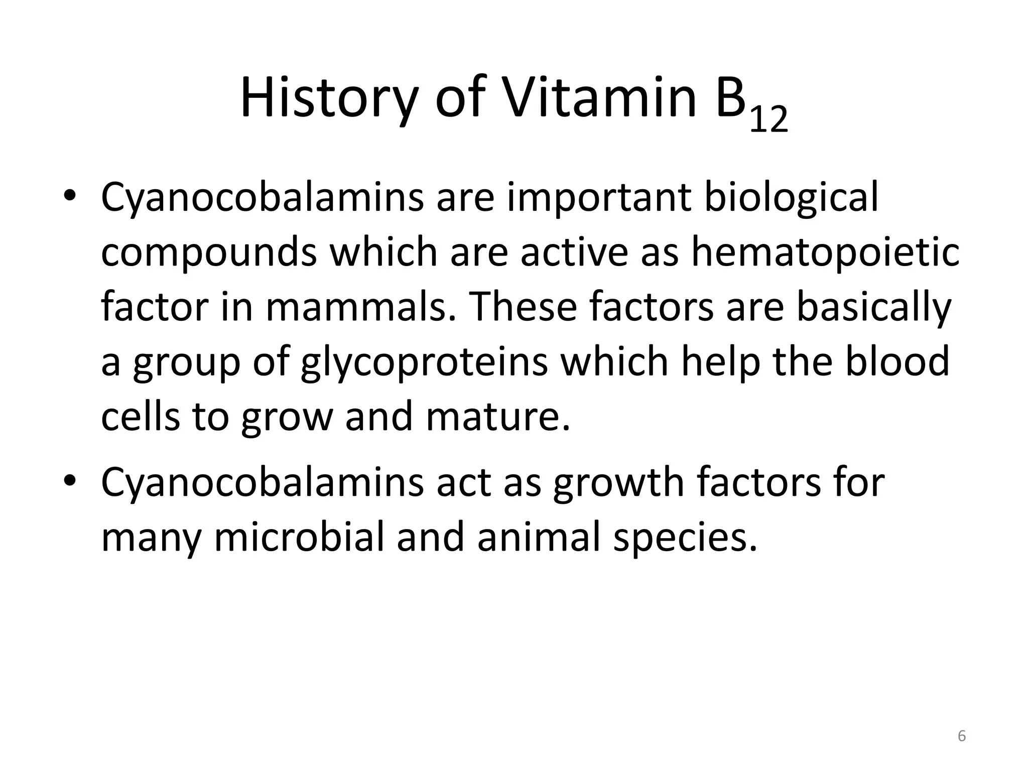 Vitamin B-12: Cyanocobalamin | PPTX