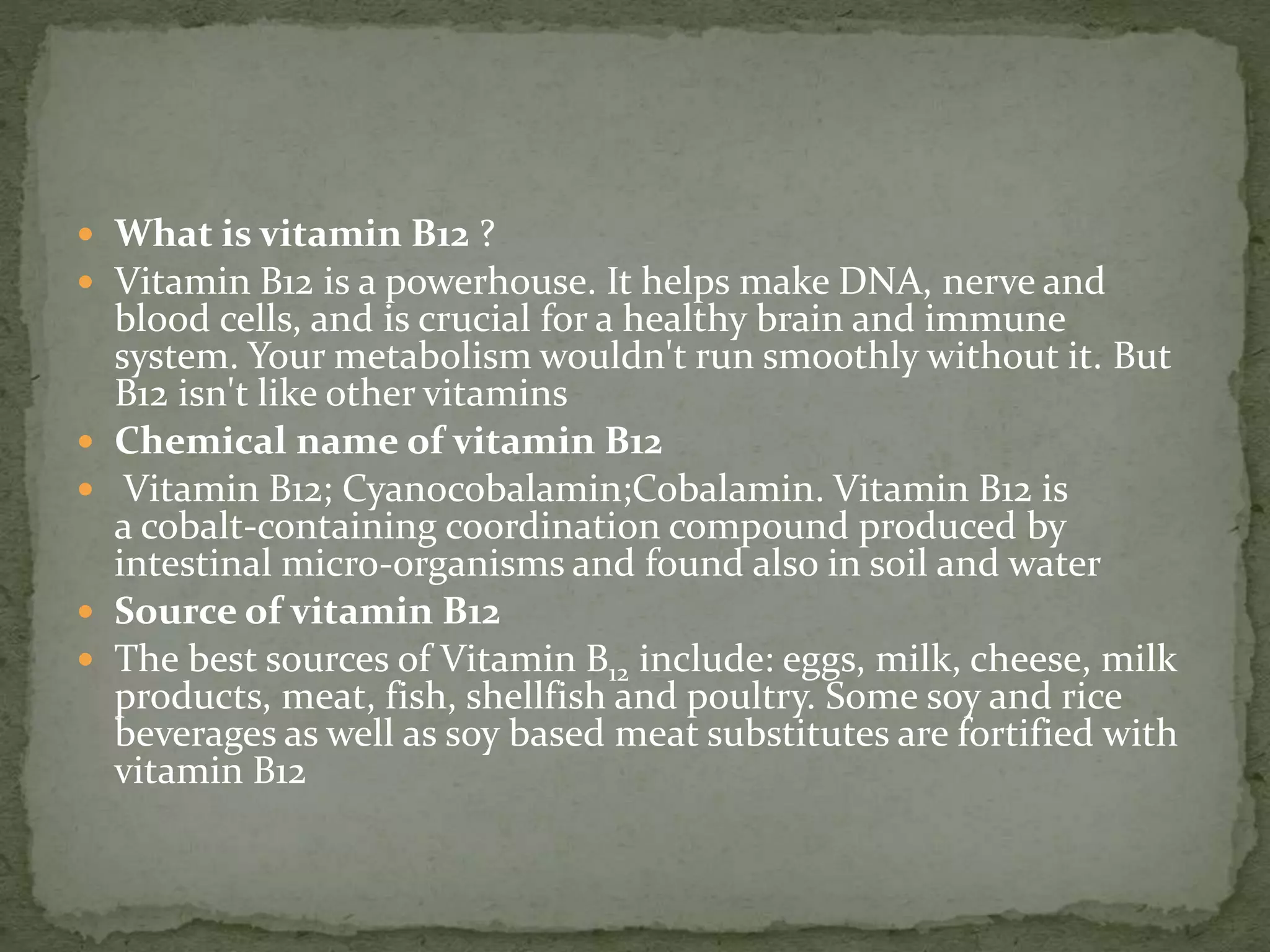Vitamin b12 | PPTX