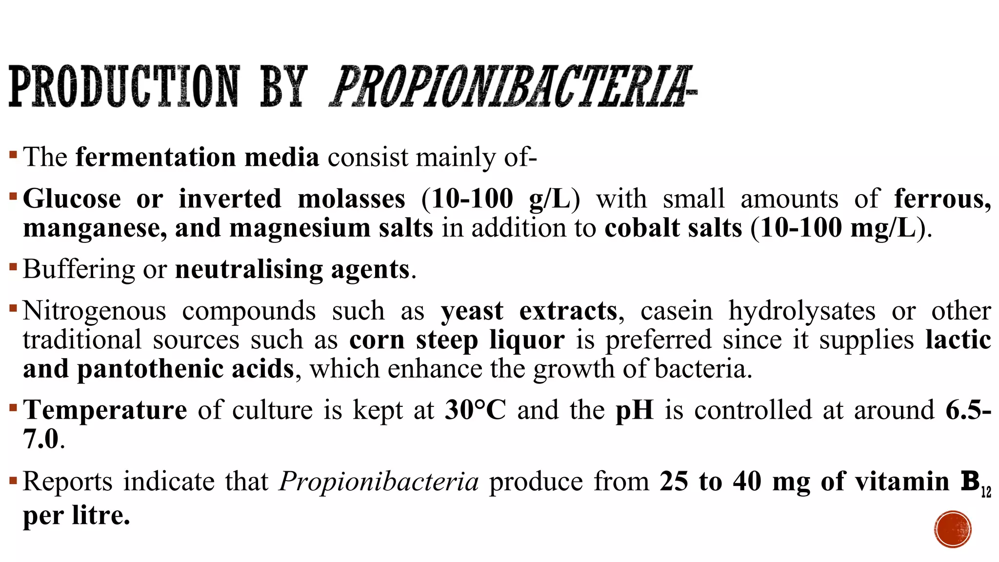 Large Scale Fermentation of Vitamin B12 | PPT | Nutrition | Healthy Living