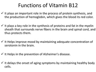 Vitamin b12 | PPTX