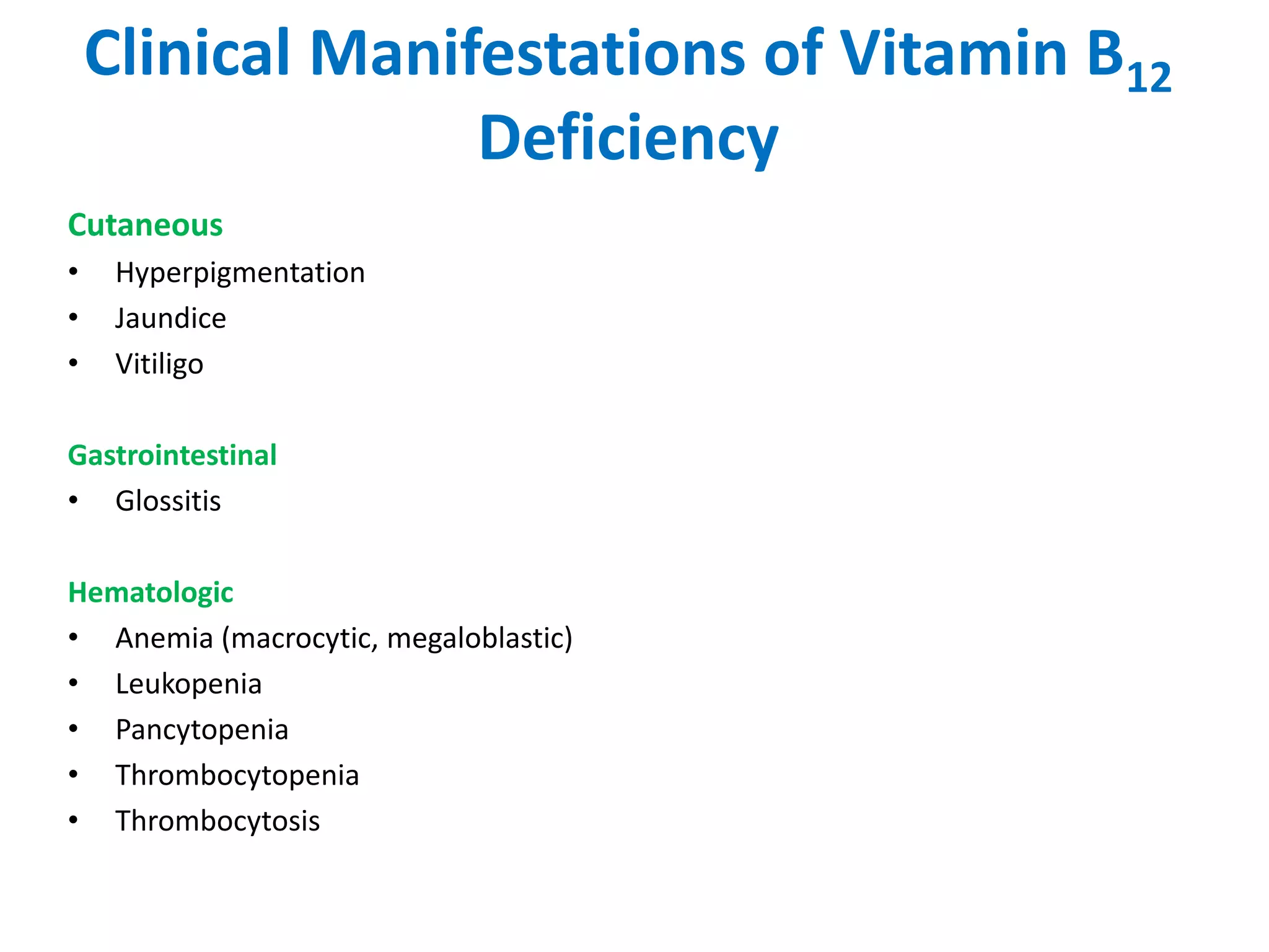 Vitamin B12 Deficiency | PPTX