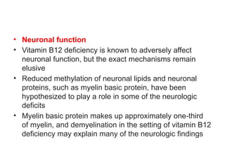 vitamin b12 deficiency in clinical practicepptx | PPTX