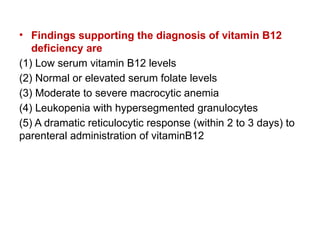 vitamin b12 deficiency in clinical practicepptx | PPTX