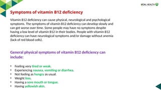 Vitamin B12 deficiency and importance.pptx