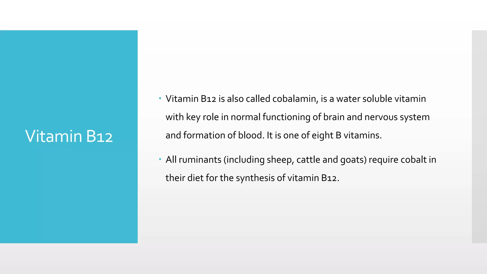 Vitamin b12 deficiency in animals | PPTX
