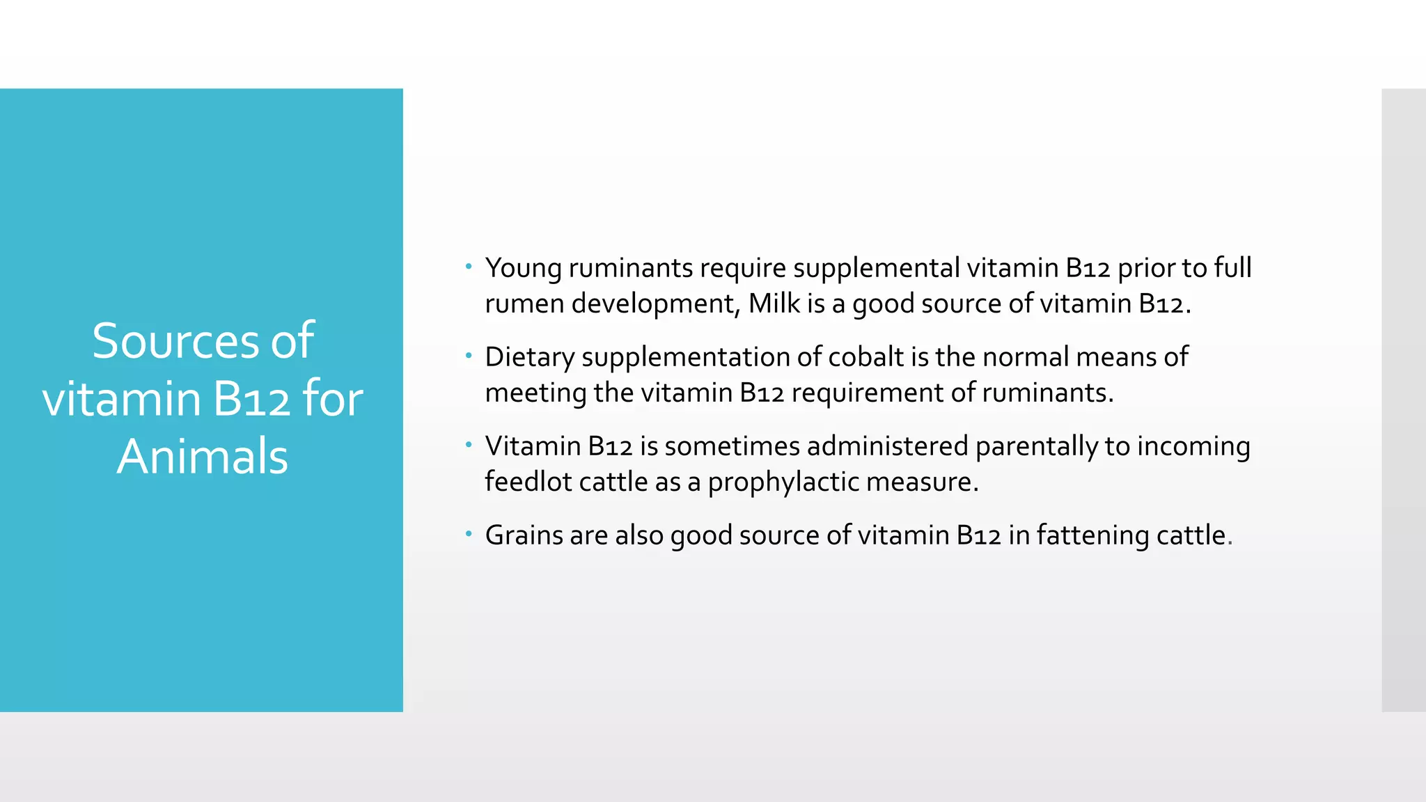 Vitamin b12 deficiency in animals | PPTX