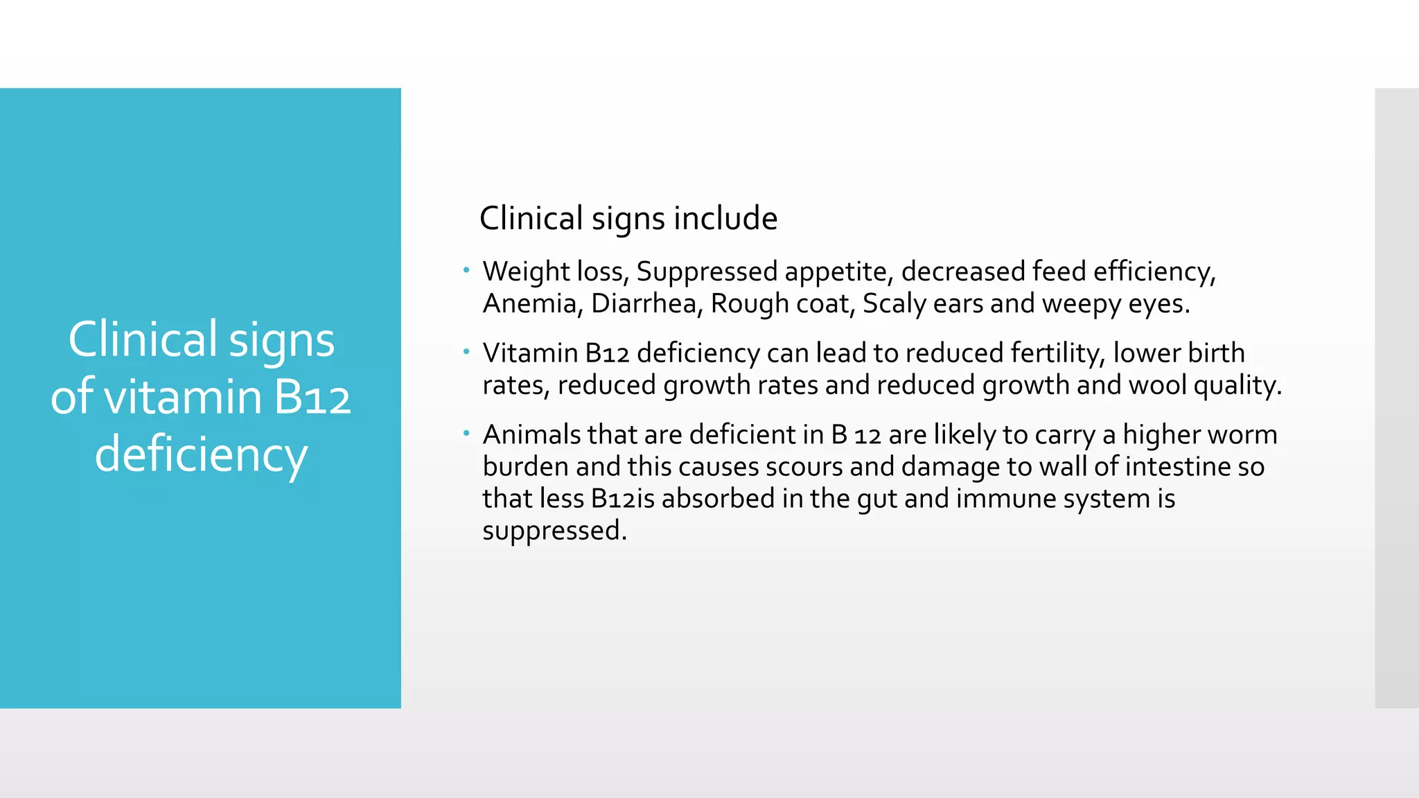 Vitamin b12 deficiency in animals | PPTX