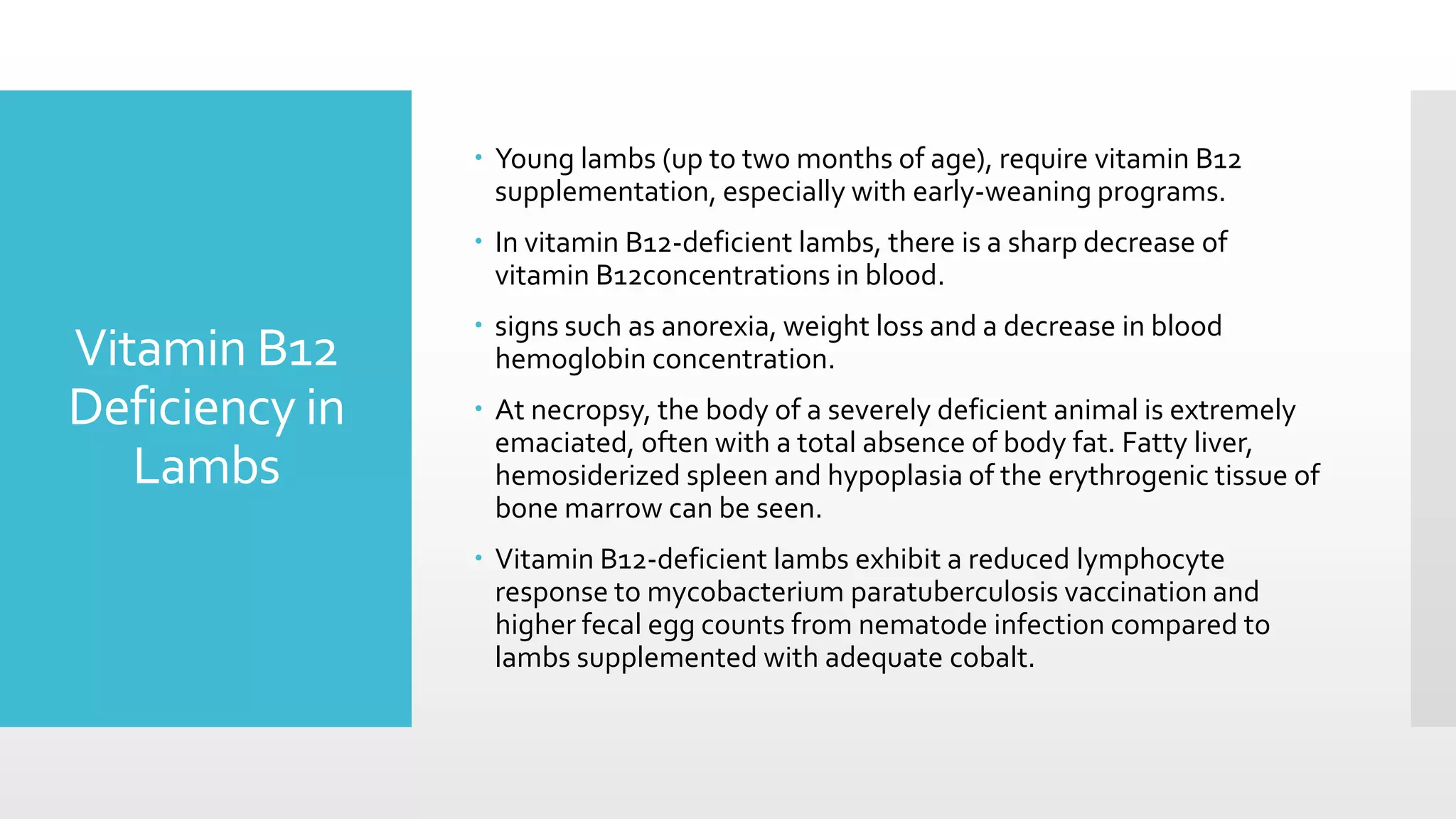 Vitamin b12 deficiency in animals | PPTX