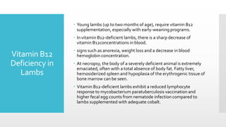 Vitamin b12 deficiency in animals | PPTX