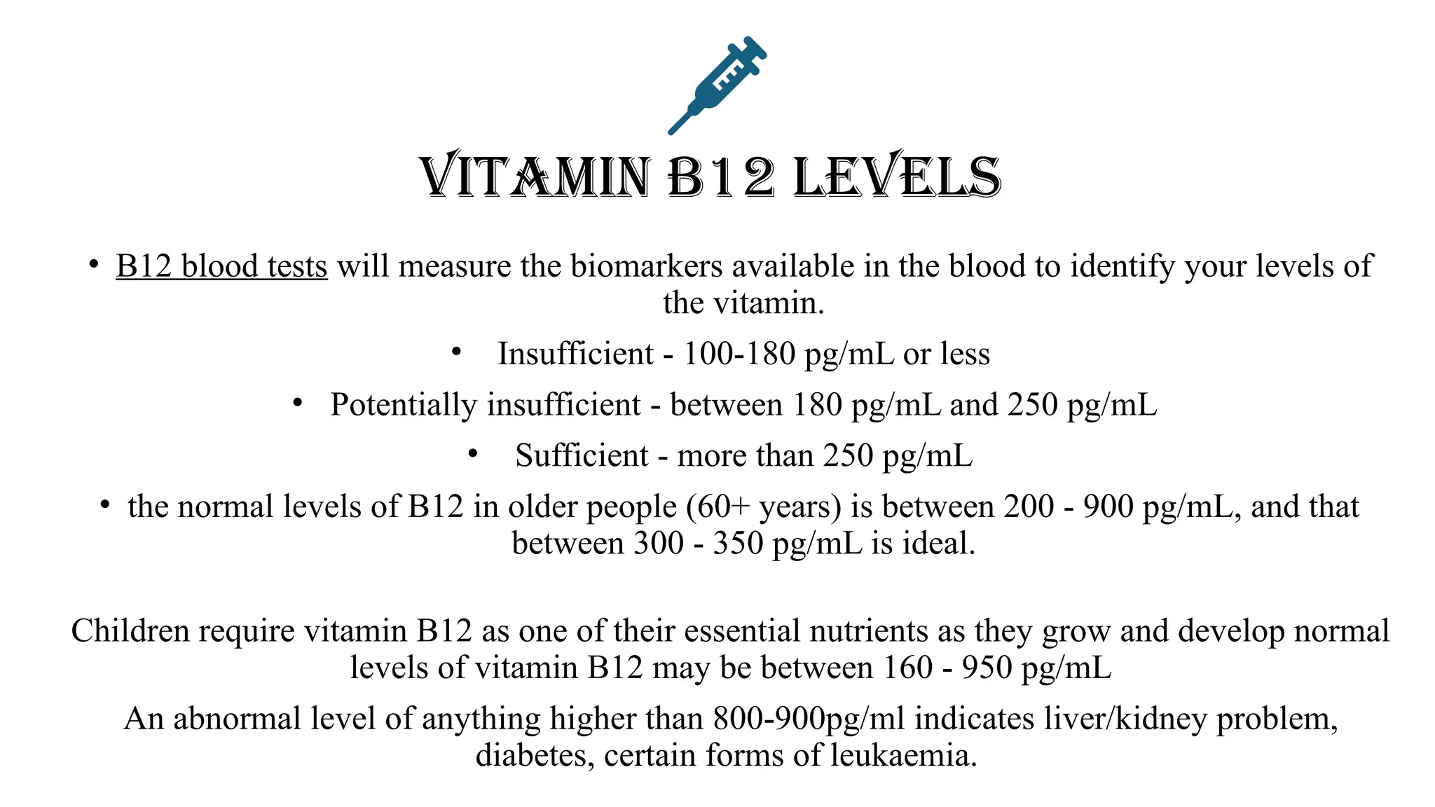 VITAMIN B12 - DEFICIENCY AND TREATMENT PPT.pptx