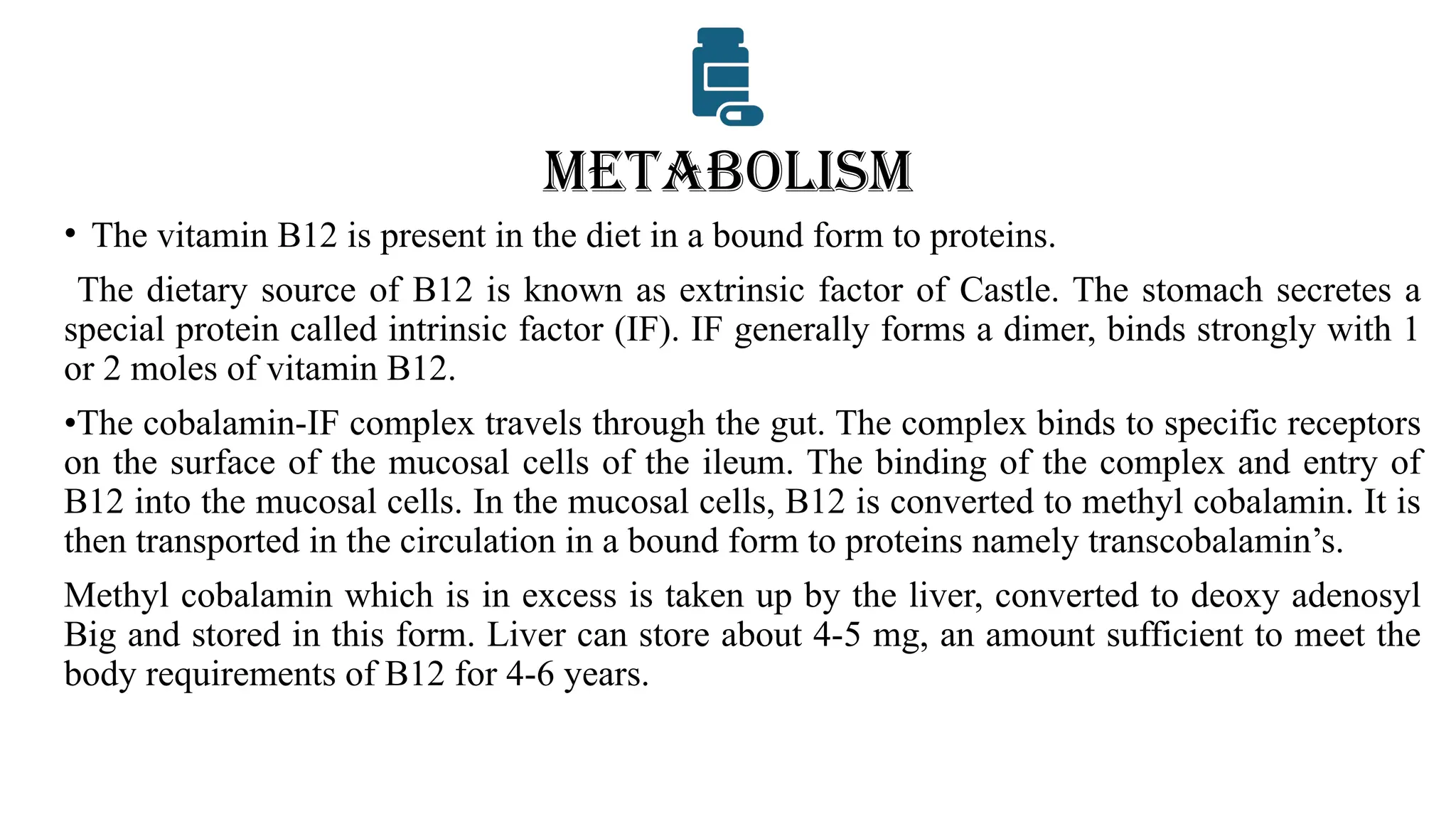 VITAMIN B12 - DEFICIENCY AND TREATMENT PPT.pptx