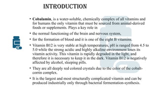 VITAMIN B12 - DEFICIENCY AND TREATMENT PPT.pptx