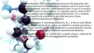 VITAMIN B12 - DEFICIENCY AND TREATMENT PPT.pptx