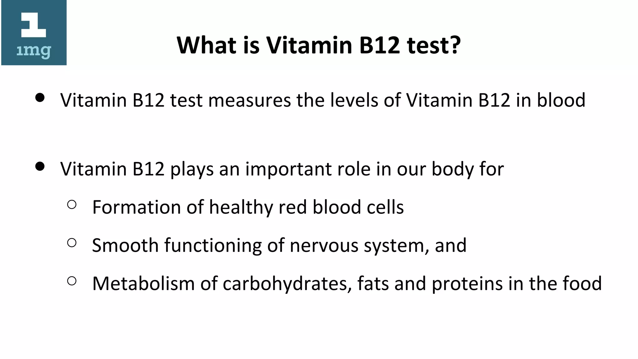 Vitamin b12 test | ODP