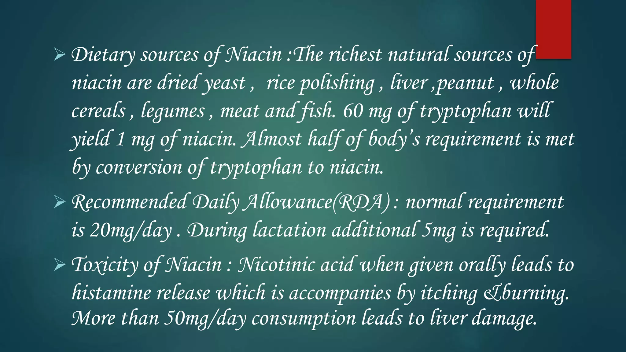 Vitamin b3, NIACIN | PPTX
