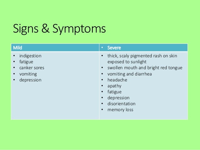 Vitamin B3 deficiency