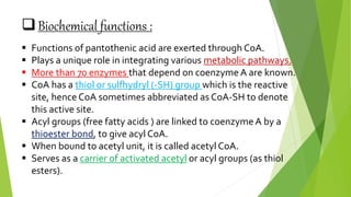 Vitamin b5, pantothenic acid | PPTX