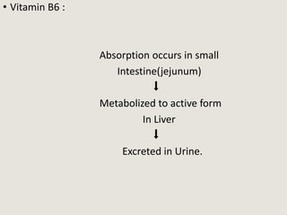 vitamin b6 biochemistry metabolism and functions | PPTX