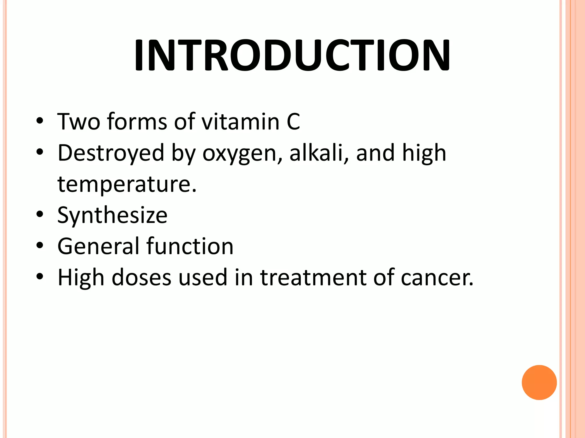 Vitamin c | PPTX | Nutrition | Healthy Living