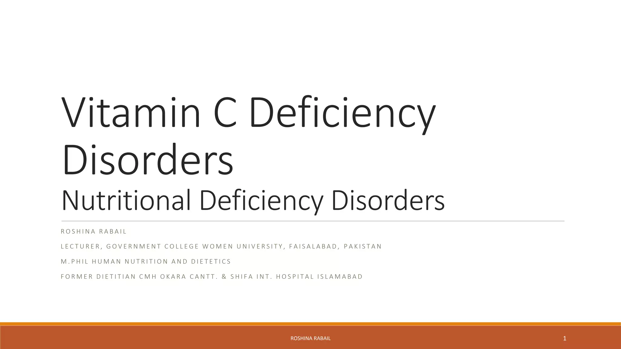 Vitamin c deficiency disorders | PPTX