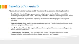 Vitamin D: Types, Sources, and the Consequences of Deficiency | PPTX