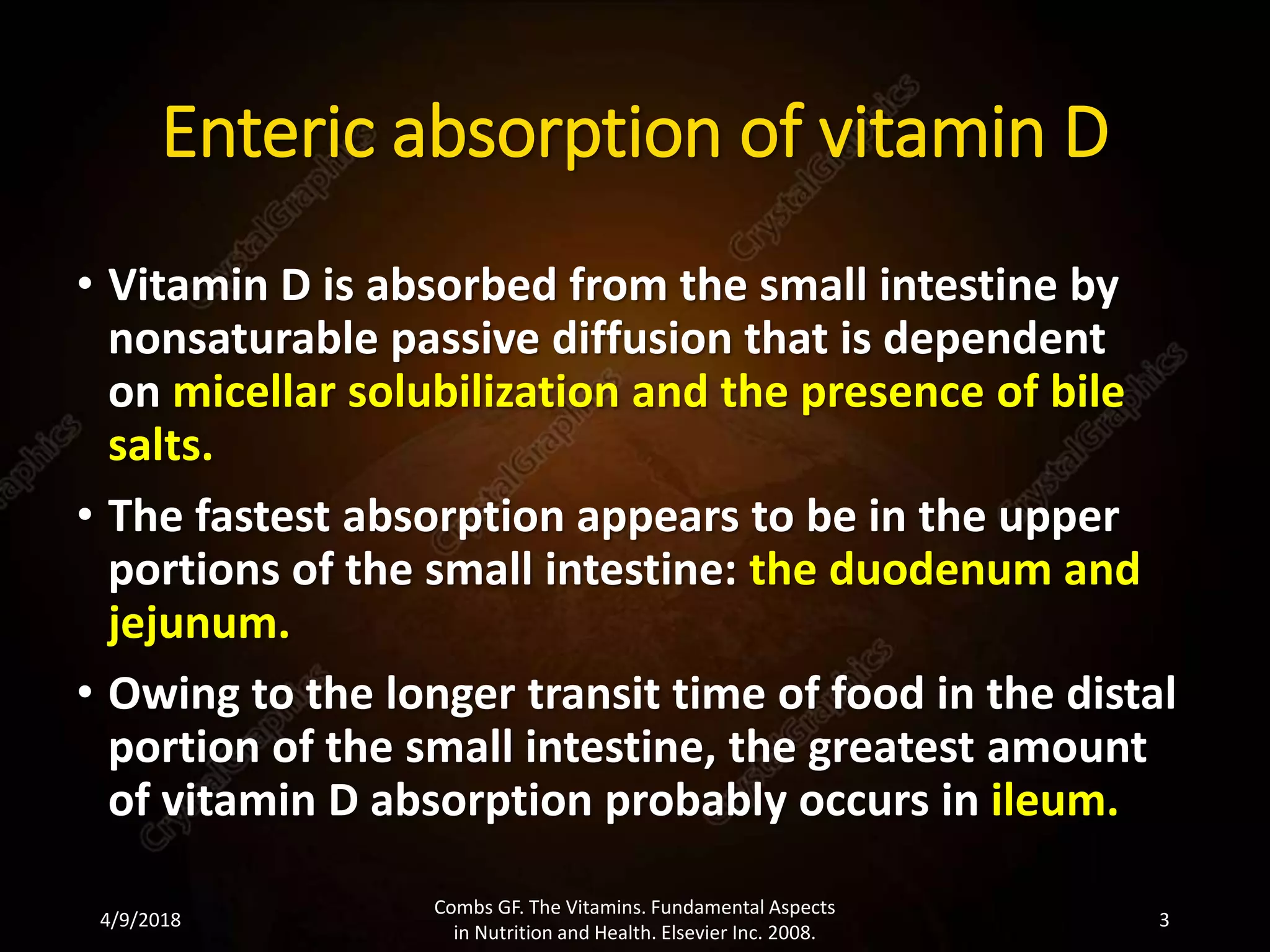 Vitamin D absorption, transport and metabolism | PPSX