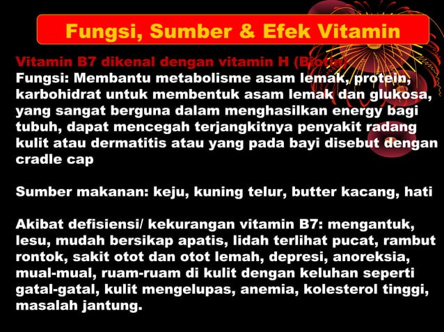 Vitamin dan efeknya bagi kesehatan AKBID PARAMATA RAHA | PPT