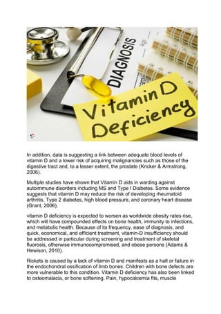 Vitamin D Deficiency: Useful Causes, Consequences, and Management 2023 ...