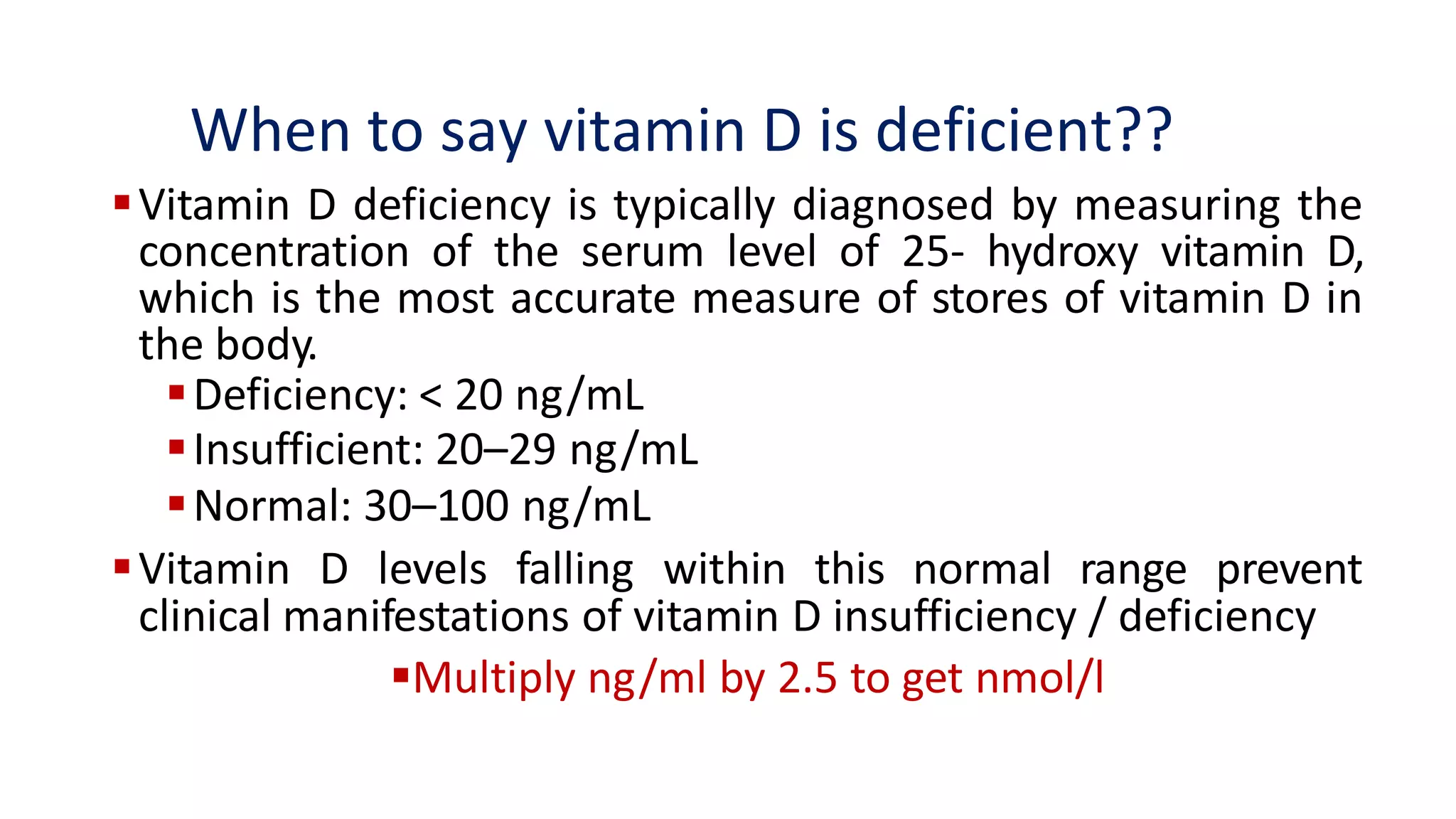 Vitamin D deficiency in children | PPT