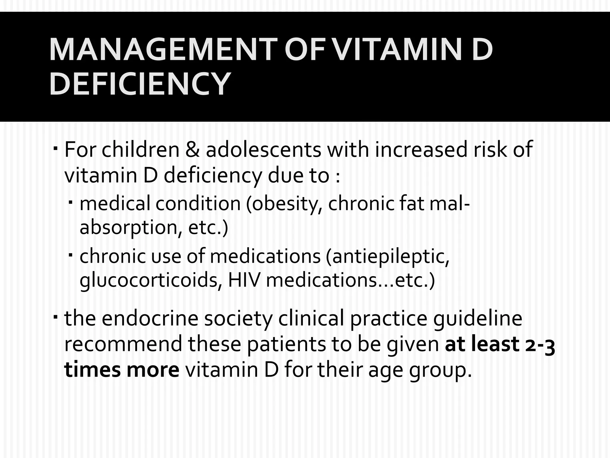 Vitamin d dosing protocol for pediatrics jan 2017 | PPTX | Bone and ...