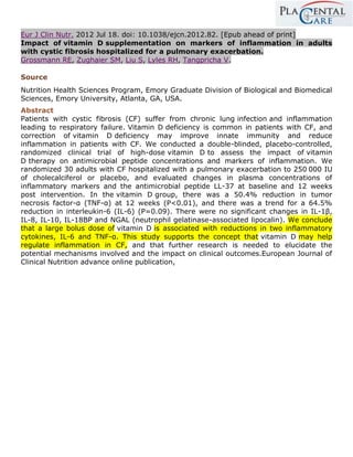 Vitamin d ref | PDF | Lung and Respiratory Health | Diseases and Conditions