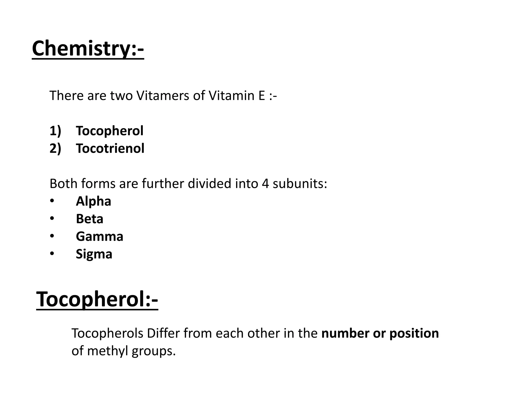 Vitamin E (Tocopherol) | PPTX