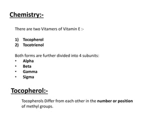 Vitamin E (Tocopherol) | PPTX