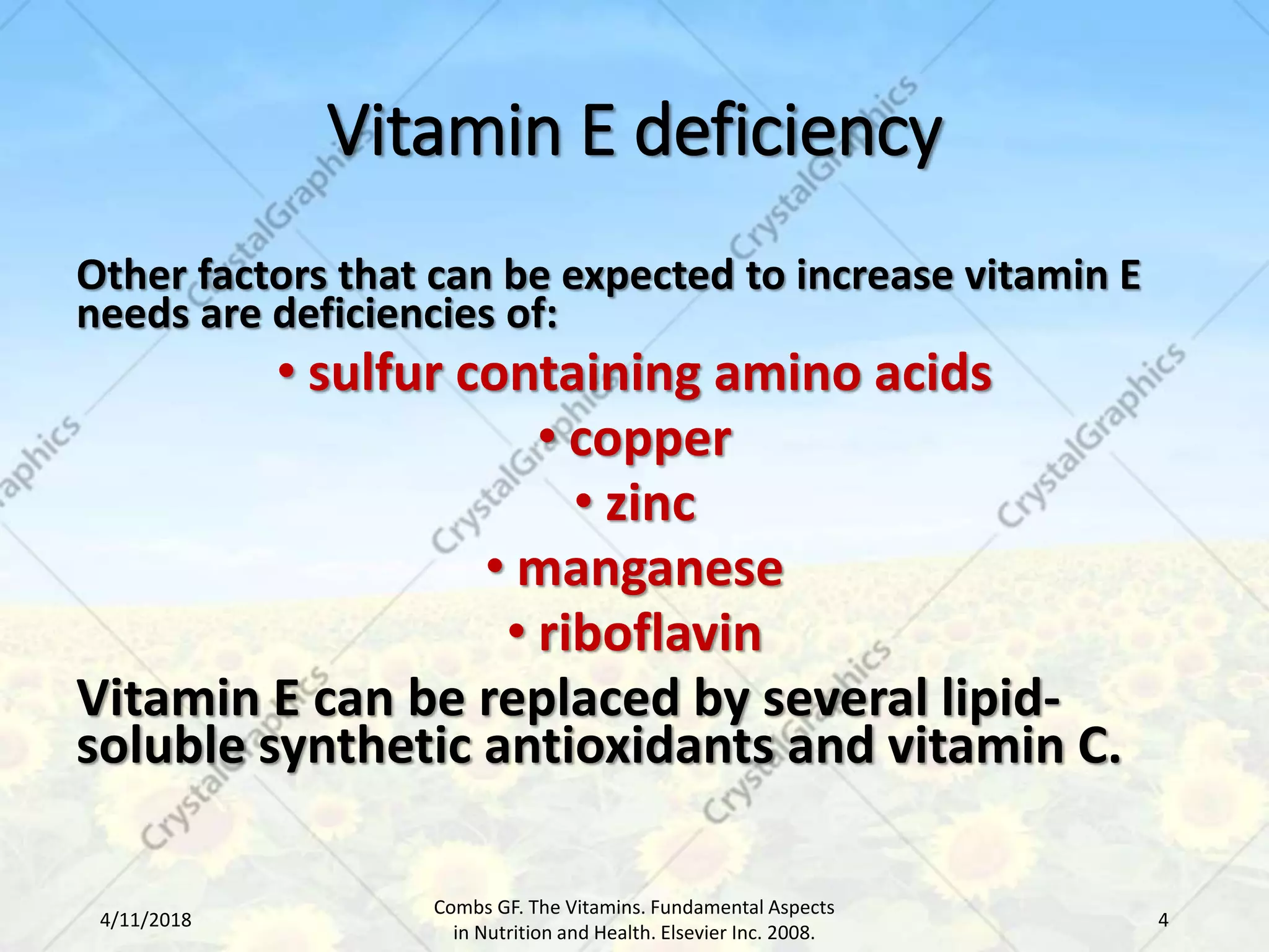 Vitamin E deficiency | PPSX