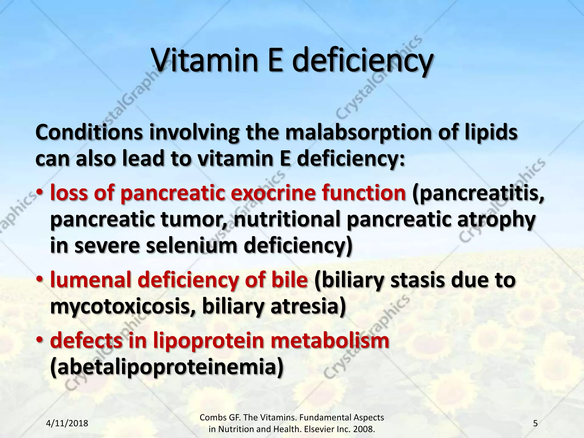 Vitamin E deficiency | PPSX