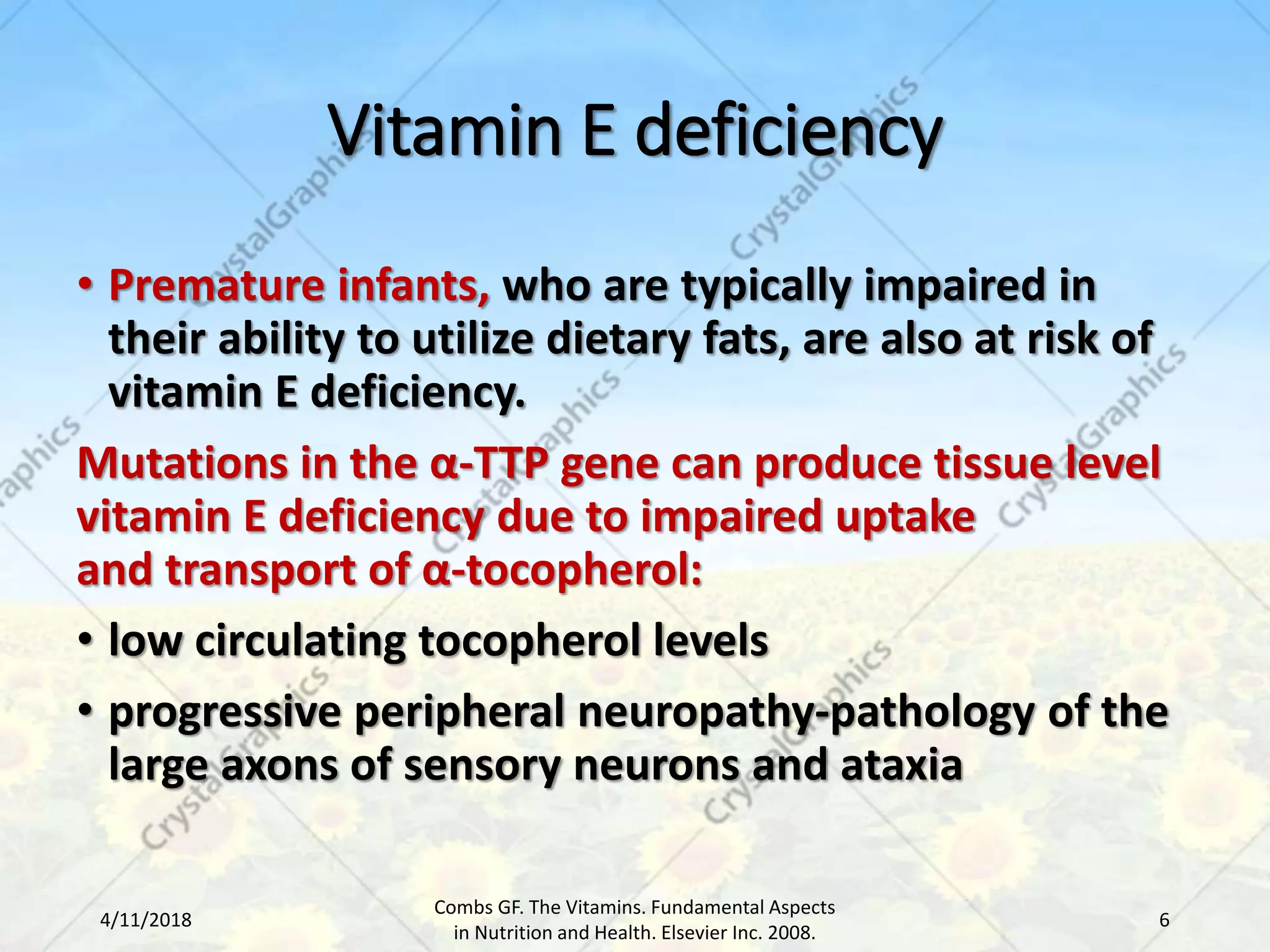 Vitamin E deficiency | PPSX