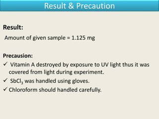 Vitamin estimation methods | PPTX