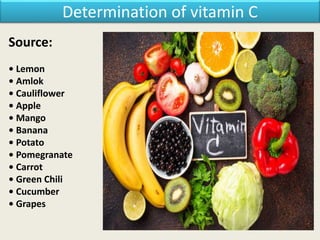 Vitamin estimation methods | PPTX