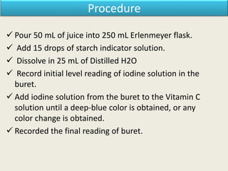 Vitamin estimation methods | PPTX