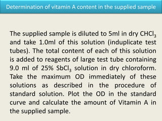 Vitamin estimation methods | PPTX