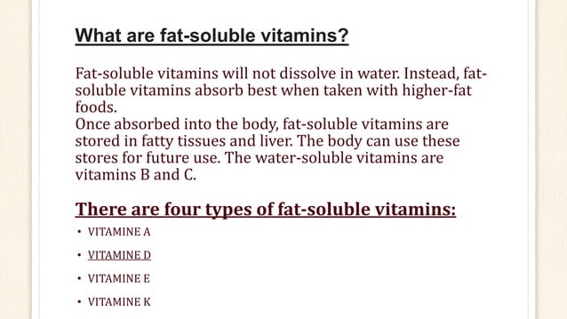 Vitamin fat soluble | PPT