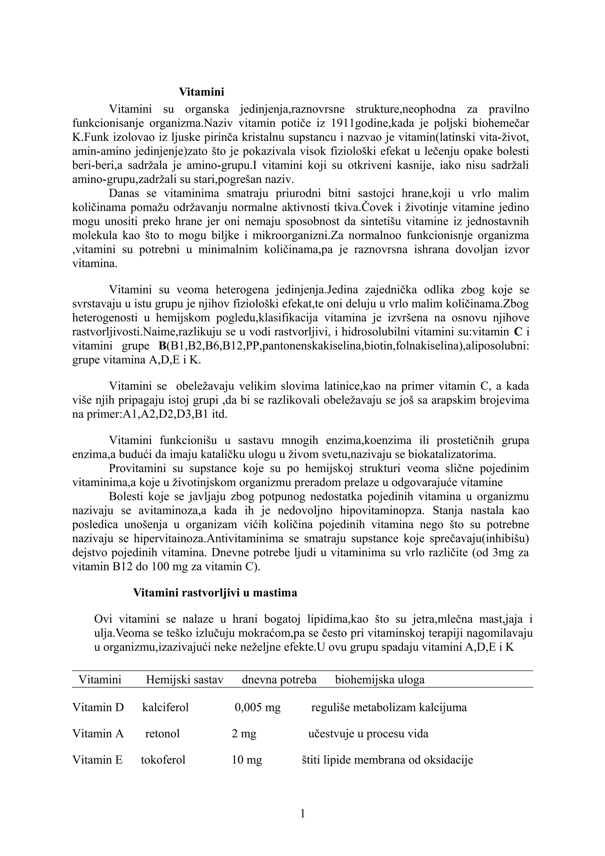 Vitamini | DOC