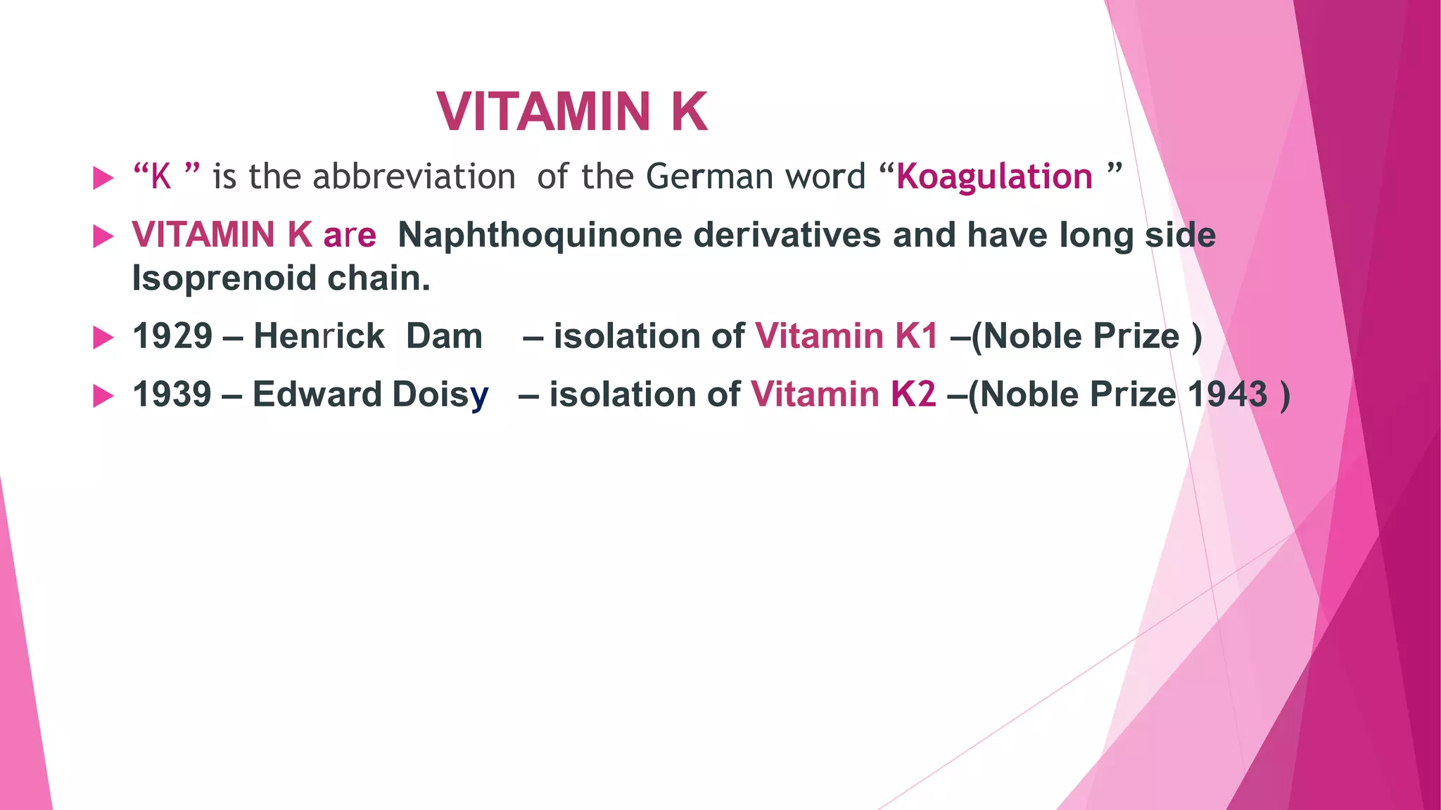 Vitamin k and its clinical applications | PDF